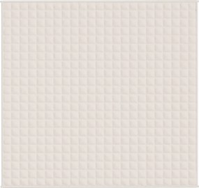 Zátěžová deka světle krémová 220 x 230 cm 11 kg textil 3154825