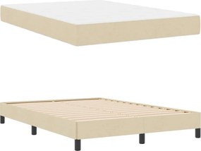 Postel s boxspringem Krémová 140 x 190 cm textil 3398491