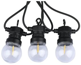 LED Venkovní řetěz STRING 5m 10xLED/0,4W/24/230V 3000K IP44