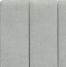 Postel s matrací Hanko světle šedá 120 x 200 cm samet 3208586