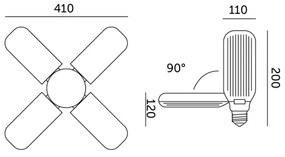 LED Žárovka pro růst rostlin VITABLOOM E27/40W/230V 1200K - Brilagi