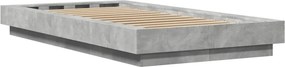 Rám postele betonově šedý 75 x 190 cm kompozitní dřevo 3281248