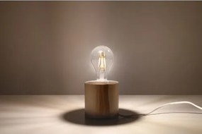 Stolní lampa SOLLUX Salgado E27 1x60W bez zdroje přírodní dřevo SL.0674