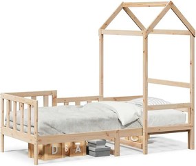 Válenda se střechou 80 x 200 cm masivní borové dřevo 3282264