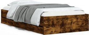 Rám postele se zásuvkami kouřový dub 100 x 200 cm kompozit 3207291