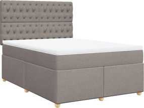 Box spring postel s matrací taupe 140x200 cm textil 3291314