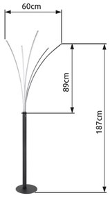 Globo 59229B - LED Stmívatelná dotyková stojací lampa BIZZY LED/36W/230V
