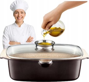 Pekáč S Povrchovou Úpravou Granit Dávkovač Husík Indukce 32 cm 4,8 L