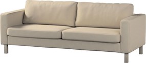 Potah na pohovku IKEA Karlstad 3-místná, nerozkládací, krátký barva béžová látka pletený vzor