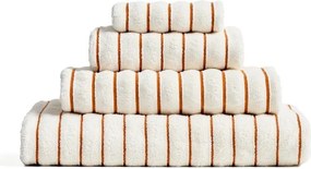 Oranžový/béžový froté bavlněný ručník 30x50 cm Dorane – Kave Home