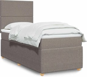 Box spring postel s matrací taupe 100 x 200 cm textil 3291964