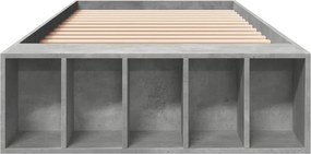 Rám postele betonově šedý 100 x 200 cm kompozitní dřevo 3280604
