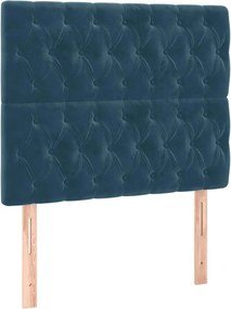Box spring postel s matrací tmavě modrá 120 x 200 cm samet 3138017