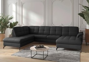 XXXLutz SEDACÍ SOUPRAVA, textil, kůže, černá Sit & More - Sedací soupravy - 00014401634H