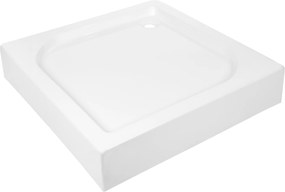 Invena Invena, akrylátová sprchová vanička 80x80x16 cm, bez sifonu, bílá lesklá, INV-AK-80-K83-P