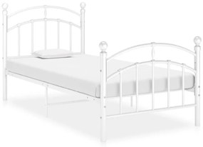 Rám postele bílý kov 100 x 200 cm,  324971 HangarStore.cz