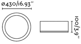 FARO 63399 - Koupelnové stropní svítidlo KAO LED/35W/230V IP44
