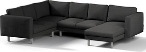 Potah na pohovku IKEA Norsborg rohová, 5-místná se šezlongem barva šedá
