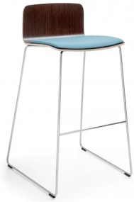 ProfiM - Barová židle COM K22CV s čalouněným sedákem a ližinovou podnoží