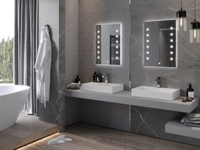 Mexen Ner podsvícené koupelnové zrcadlo 50 x 70 cm, LED 6000K, proti zamlžení - 9809-050-070-611-00