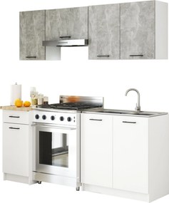 Kuchyňský set Olivia 1.8M beton/bílá