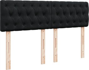 Box spring postel s matrací černá 140x200 cm samet 3287766