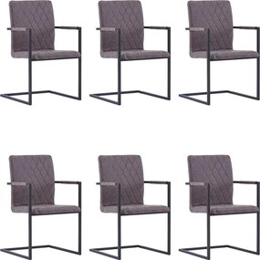 vidaXL Konzolové jídelní židle 6 ks umělá kůže [278637] Barva: Tmavě šedá