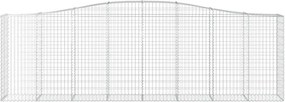 Klenuté gabionové koše 8 ks 400x50x120/140cm pozinkované železo 3145975