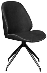 Designová otočná židle Laqueta černá