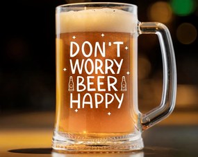 Dekorant Pivní půllitr DONT WORRY BEER HAPPY