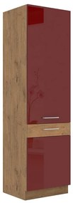Dřevěná kuchyňská skříňka Woodline 60 DK-210 2F, Barva: Dub lancelot / bíly lesk