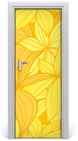 Samolepící fototapeta na dveře žluté květiny 85x205 cm
