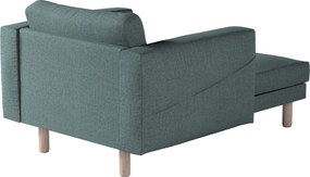 Potah na IKEA Norsborg šezlong s loketními opěrkami barva modrá látka pletený vzor
