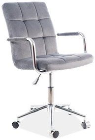 Casarredo - Komfort nábytek Kancelářská židle Q-022, VELVET šedá