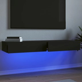 TV skříňky s LED osvětlením 2 ks černé 60 x 35 x 15,5 cm