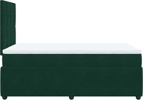 Box spring postel s matrací tmavě zelená 120x190 cm samet 3292289