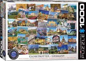 EUROGRAPHICS Puzzle Světoběžník – Německo / 1000 dílků / 68 × 48 cm