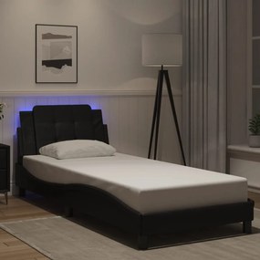 Rám postele s LED bez matrace Zadar černý 90 x 200 cm 3214082
