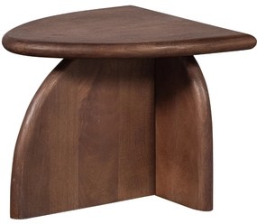 OnaDnes -20% Hoorns Hnědý dřevěný odkládací stolek Manas 50 x 50 cm