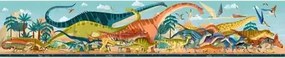 JANOD Panoramatické puzzle v kufříku Dinosauři / 100 dílků / 100 x 20