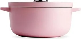 KitchenAid Litinový kastrol s poklicí růžová 22 cm / 3,3 l / litina /