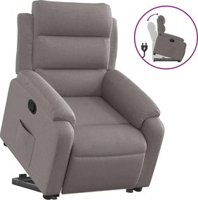 Zvedací polohovací křeslo taupe textil 3204988