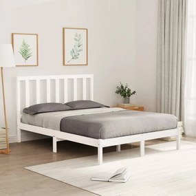 Rám postele bílý masivní dřevo 120 x 200 cm,  3106764 HangarStore.cz