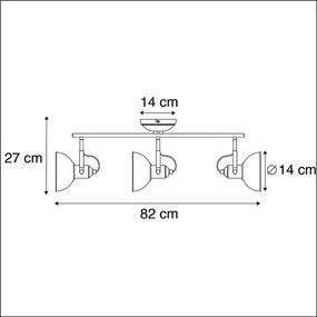 Romantické bodové světlo měděné 3-světlo - Tommy