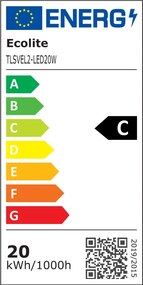 Ecolite LED stropní kancelářské svítidlo 60cm 11-20W CCT TLSVEL2-LED20W