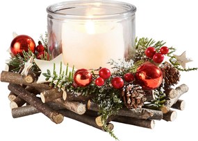 XXXLutz NÁDOBKA NA ČAJOVOU SVÍČKU dřevo, plast, sklo, kompozitní dřevo X-Mas - Svícny na čajové svíčky - 0079670063