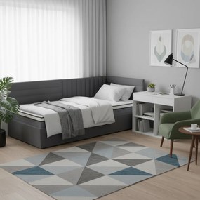 Kondela Postel s roštem, 90x200, šedá Velvet látka, MEVIA