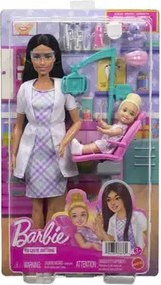 MATTEL Panenka Barbie Zubařka černovláska / Herní set povolání / od 3