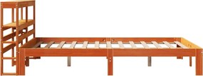 Postel bez matrace voskově hnědá 135 x 190 cm masivní borovice 3306060