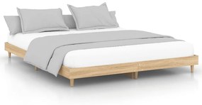 vidaXL Rám postele dub sonoma 140 x 200 cm kompozitní dřevo